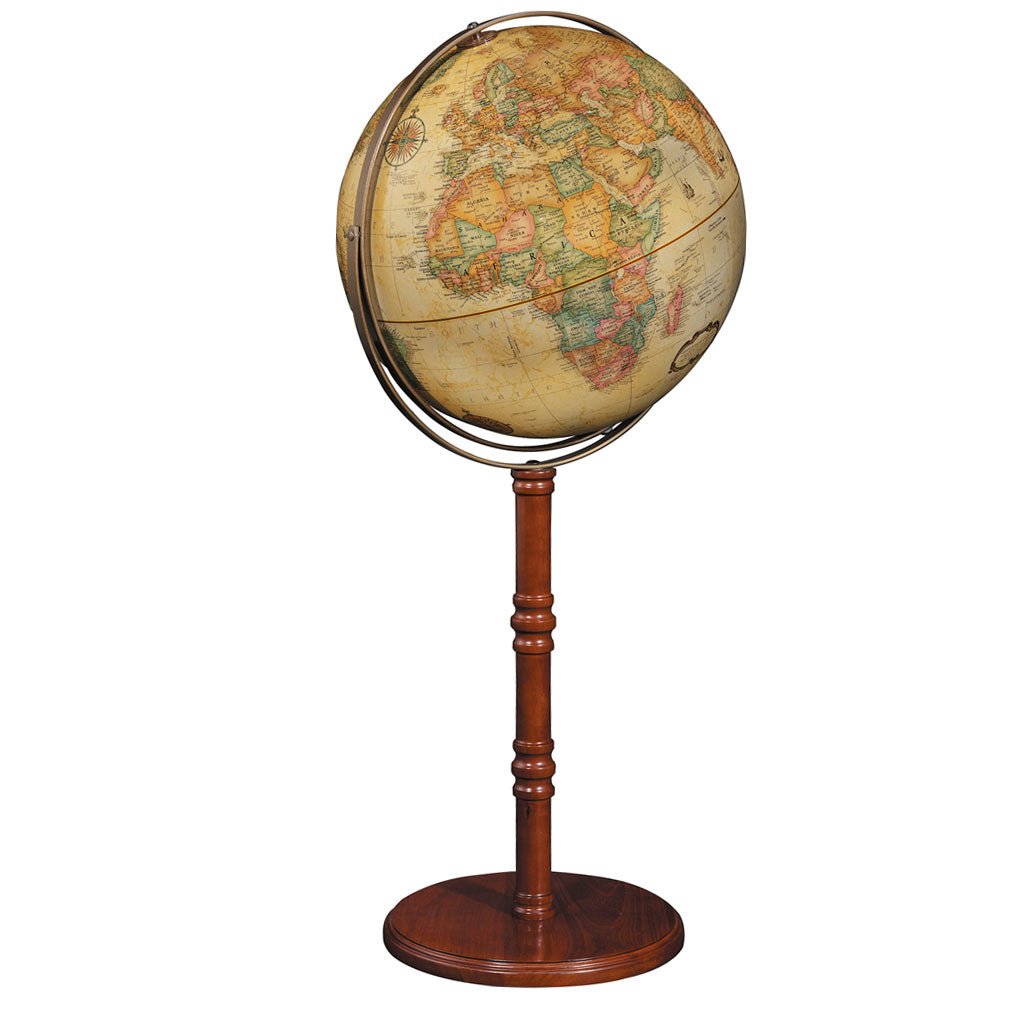 Replogle Commander II 16-Inch Antique Ocean Raised Relief Floor Globe ...